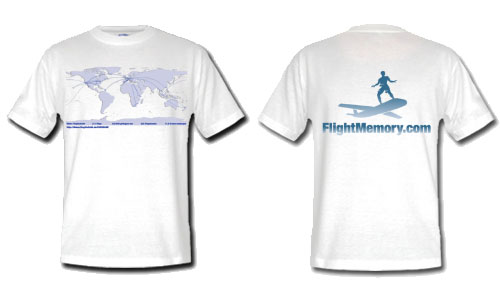 T-Shirt (white) own FlightMap (EU) and FM-Logo - Clothing